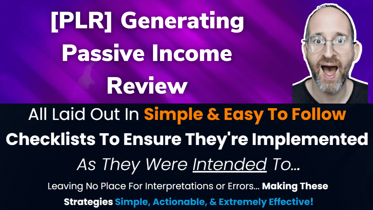 [PLR] Generating Passive Income Review